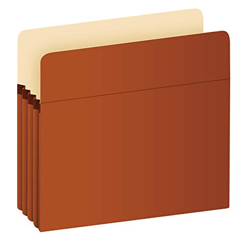 Pendaflex Expanding File Pockets, Letter Size, Redrope, 3.5" Expansion, Reinforced with DuPont™ Tyvek® Material, Redrope, 25 per Box (1524E-OX)