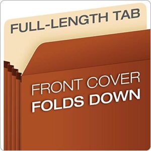 Pendaflex Expanding File Pockets, Letter Size, Redrope, 3.5" Expansion, Reinforced with DuPont™ Tyvek® Material, Redrope, 25 per Box (1524E-OX)