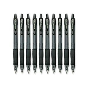 pilot g2 retractable gel ink roller ball pens, bold point black 10-pack(31237)