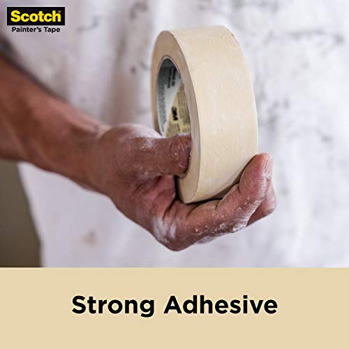 Scotch Contractor Grade Masking Tape, Tan, Tape for General Use, Multi-Surface Adhesive Tape, 0.94 Inches x 60.1 Yards, 9 Rolls