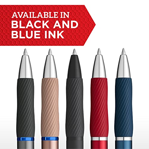 SHARPIE S-Gel, Gel Pens, Sleek Metal Barrel, Gunmetal, Medium Point (0.7mm), Black Ink, 4 Count