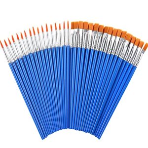 60 pcs paint brushes,round flat small brush bulk for detail painting