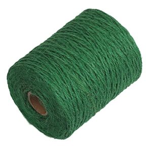 Vivifying Green Garden Twine, 656 Feet 2mm Natural Jute Twine String for Climbing Plants, Tomatoes, Floristry, Gift Wrapping, Crafts