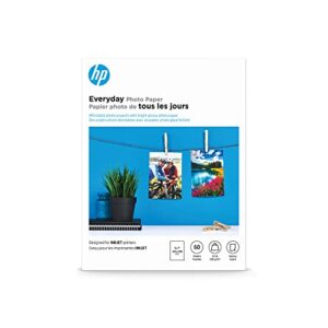 hp everyday photo paper, glossy, 5×7 in, 60 sheets (ch097a)