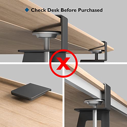 BONTEC Keyboard Tray Under Desk, Pull Out Keyboard & Mouse Tray with C Clamp, 25.6“(30” Including Clamps) x 11.8“ Steady Slide-Out Computer Drawer for Typing, Perfect for Home or Office