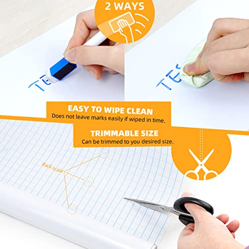 Dry Erase Whiteboard Sticker Wall Decal, Self-Adhesive White Board Peel Stick Paper for School,Office,Home,Kids Drawing with 3 Water Pen 78.7"x17.7"