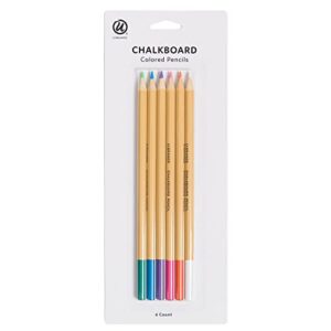 u brands chalkboard colored pencils, assorted colors, 6-count