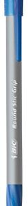 BIC Round Stic Grip Xtra Comfort Ballpoint Pen, Medium Point (1.2mm), Blue, 12-Count