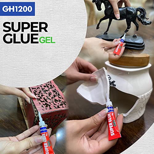 4Gx 5 Value Pack Super Glue Gel All Purpose with Anti Clog Cap. Super Fast & Strong Adhesive Superglue, Cyanoacrylate Glue for DIY Crafts and Many More