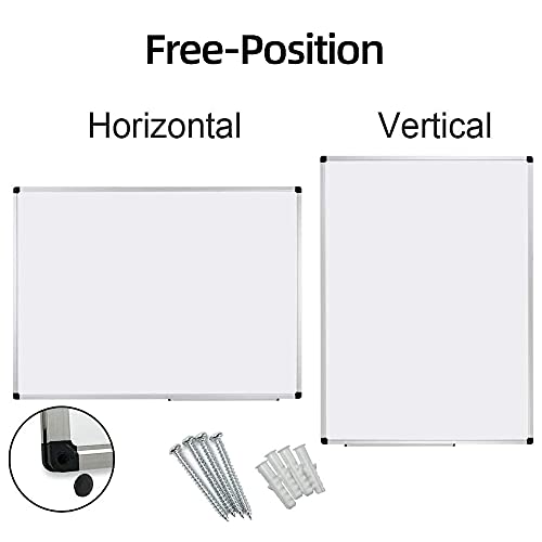 XBoard Magnetic Whiteboard 48 x 36, White Board 4 x 3, Dry Erase Board with Detachable Marker Tray