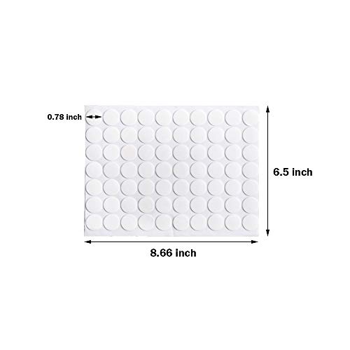 BUSOHA Clear Removable Sticky Adhesive Putty, Reusable Transparent Double-Sided Round Nano Gel Mat for Wall, Metal, Glass, Ceramic, Wood - 350 PCS