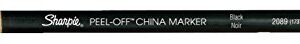 SHARPIE Peel-Off China Marker Grease Pencils, Black, Box of 12