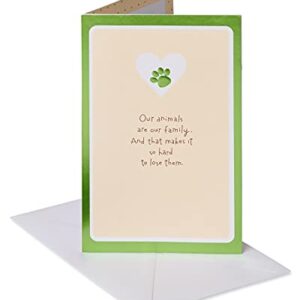 American Greetings Pet Sympathy Card (Our Animals Are Our Family)