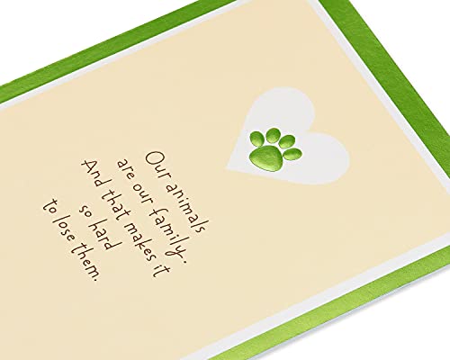 American Greetings Pet Sympathy Card (Our Animals Are Our Family)