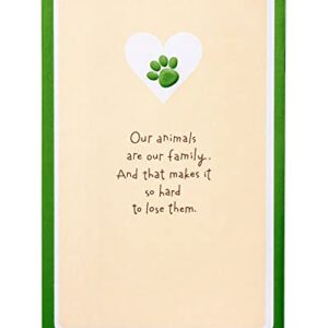 American Greetings Pet Sympathy Card (Our Animals Are Our Family)