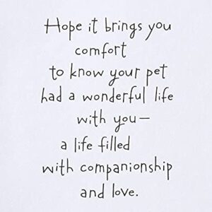 American Greetings Pet Sympathy Card (Our Animals Are Our Family)