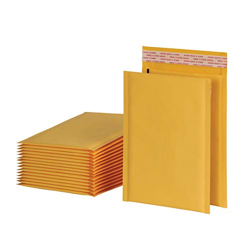 Quality Park Bubble Mailers, 6 x 9 Shipping Envelopes, Durable Brown Kraft Padded Envelopes, Redi-Strip Peel Off Closure, 50 Count (Pack of 1)