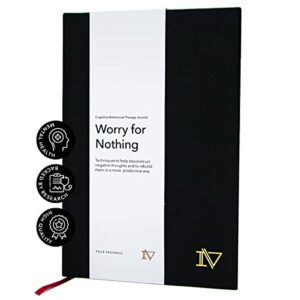 worry for nothing: a discreet, guided anxiety journal | journal with prompt to calm anxiety & improve mental health | promotes stress relief & self care