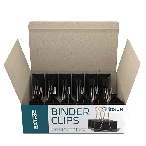 Binder Clips - 48 Medium Binder Clips, Binder Clips Medium, Binder Paper Clips, Binder Clip, Clips Office Supplies