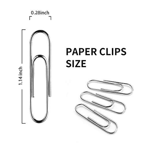 Tontomtp Paper Clips, 200 Pack, Paperclips, Paper Clip, Suitable for Office, School, and Daily use, Also Used for Daily DIY, Paper Clip, Clip(Silver)