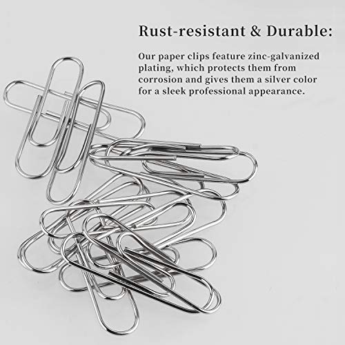 Tontomtp Paper Clips, 200 Pack, Paperclips, Paper Clip, Suitable for Office, School, and Daily use, Also Used for Daily DIY, Paper Clip, Clip(Silver)