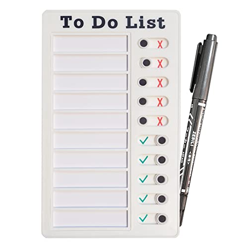 PIQOLA Customized Checklist Board to do List for Kids with Pen DIY Plastic rv Checklist Chore Chart Planner