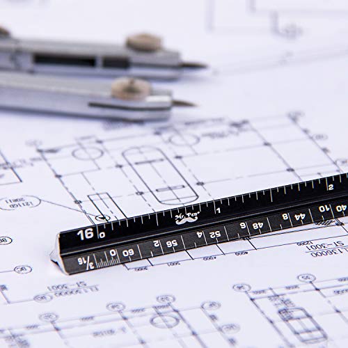 Mr. Pen- Small Scale Ruler, Architectural Scale, 6 Inch Ruler, 2 Pack, Pocket Size, Engineer Scale Ruler, Engineer Ruler, Pocket Ruler, Small Architectural Scale, 6 Inch Scale, Engineers Scale Ruler