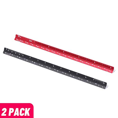 Mr. Pen- Small Scale Ruler, Architectural Scale, 6 Inch Ruler, 2 Pack, Pocket Size, Engineer Scale Ruler, Engineer Ruler, Pocket Ruler, Small Architectural Scale, 6 Inch Scale, Engineers Scale Ruler