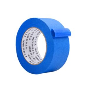 wod pmt21b blue painter’s tape – 2 inch x 60 yds. thick & wide masking tape for safe wall painting, building, remodeling, labeling, edge finishing