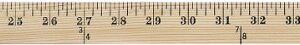 Westcott Wooden Yardstick with Hang Hole and Brass Ends, Clear Lacquer Finish (10425)