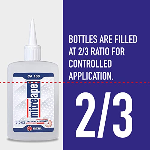 MITREAPEL Super CA Glue (3.5 oz.) with Spray Adhesive Activator (13.5 fl oz.) - Ca Glue with Activator for Wood, Plastic, Metal, Leather, Ceramic - Cyanoacrylate Glue for Crafting&Building (1 Pk)