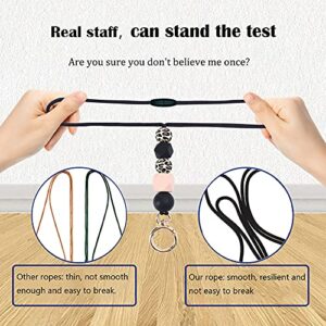 POPLOPP Teacher Lanyards for ID Badges and Keys, Cute Silicone Beaded Lanyard for Women Nurse Employees Students