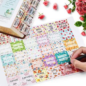 Laminated Bible Tabs, Bible Journaling Supplies, Personalized Bible Tabs for Women and Girl, 90 Bible Index tabs in Total, 66 Bible tabs for Old and New Testament, Additional 24 Blank tabs