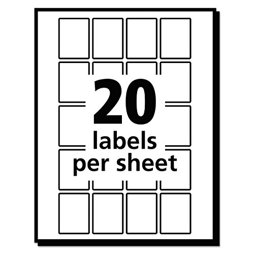 Avery Self-Adhesive Removable Labels, 0.75 x 1 Inches, White, 1000 per Pack (05428)