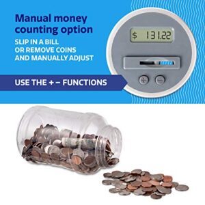 M&R Digital Counting Coin Bank. Batteries Included! Personal Coin Counter/Money Counting jar, totals up Your Savings- Works with All U.S. Coins-in Retail Packaging.