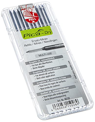 Pica Dry Graphite Refill, 4030, 10 Pack