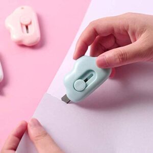 JQYXSS 3 Pcs Cloud Shaped Mini Art Utility Knives Box Cutter Retractable Letter OpenerPortable, Suitable for Cutting Envelopes