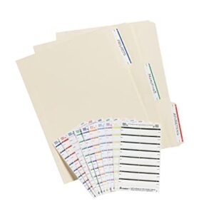 Avery File Folder Labels on 4" x 6" Sheets, Easy Peel, White/Red, Print & Handwrite, 2/3" x 3-7/16", 252 Labels (5201)