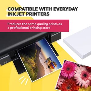 Glossy Photo Paper For Printer 8.5 x 11” (100 Sheets, 200 Gsm) - Picture Paper for Printer - Works with Inkjet Printer // Paper Plan