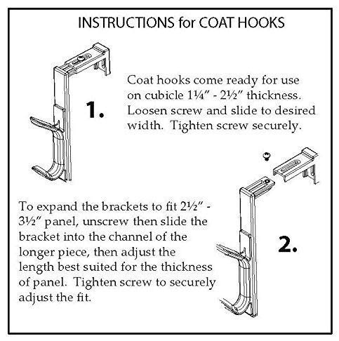 Modtek High Strength Cubicle Wall Hook (Standard Wall Hook 1 Pack)