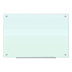 u brands glass dry erase board, 35 x 23 inches, white frosted non-magnetic surface, frameless