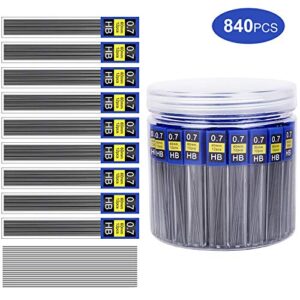 Morepack 840 Pieces Lead Refills,0.7 mm HB,Break Resistant Mechanical Pencil Refills,70 Tubes (840 Pieces)