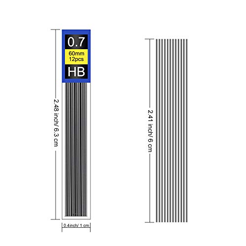 Morepack 840 Pieces Lead Refills,0.7 mm HB,Break Resistant Mechanical Pencil Refills,70 Tubes (840 Pieces)