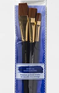 FolkArt Plaid Nylon Brush Set, 50559 Brown (3-Piece)