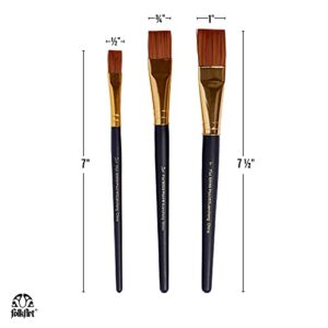 FolkArt Plaid Nylon Brush Set, 50559 Brown (3-Piece)