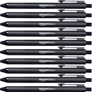 Amazon Basics Retractable Ballpoint Pen - Black, 1.2mm, 12-Pack