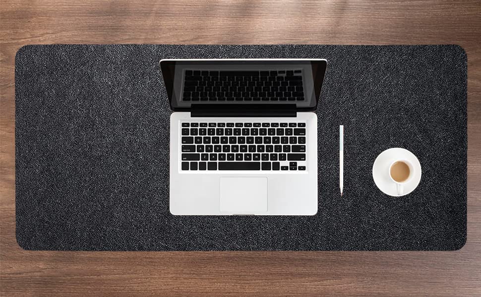 DAWNTREES Large Felt Desk Pad , 40''x16'' Full Desk Mouse Pad, Desk Pad for Keyboard ,Computer Mat for Desk ,100X40cm Felt Desk Mat for Desk Pad Protector