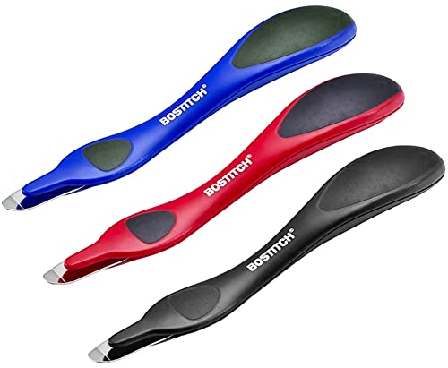 Bostitch Office Bostitch Professional Magnetic Easy Staple Remover Tool, 3 Pack, Black Blue and Red Colors Included, Staple Puller Stick for Office Home & School.