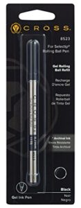 cross selectip gel rollingball pen refill, black, 1 per card (8523)