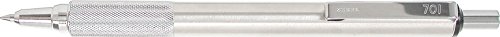 Zebra Pen F-701 Retractable Ballpoint Pen, Stainless Steel Barrel, Fine Point, 0.8mm, Black Ink, 1-Pack